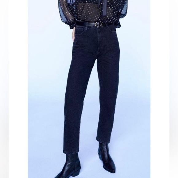 Zara | Jeans | Zara High Rise Black Jeans | Poshmark
